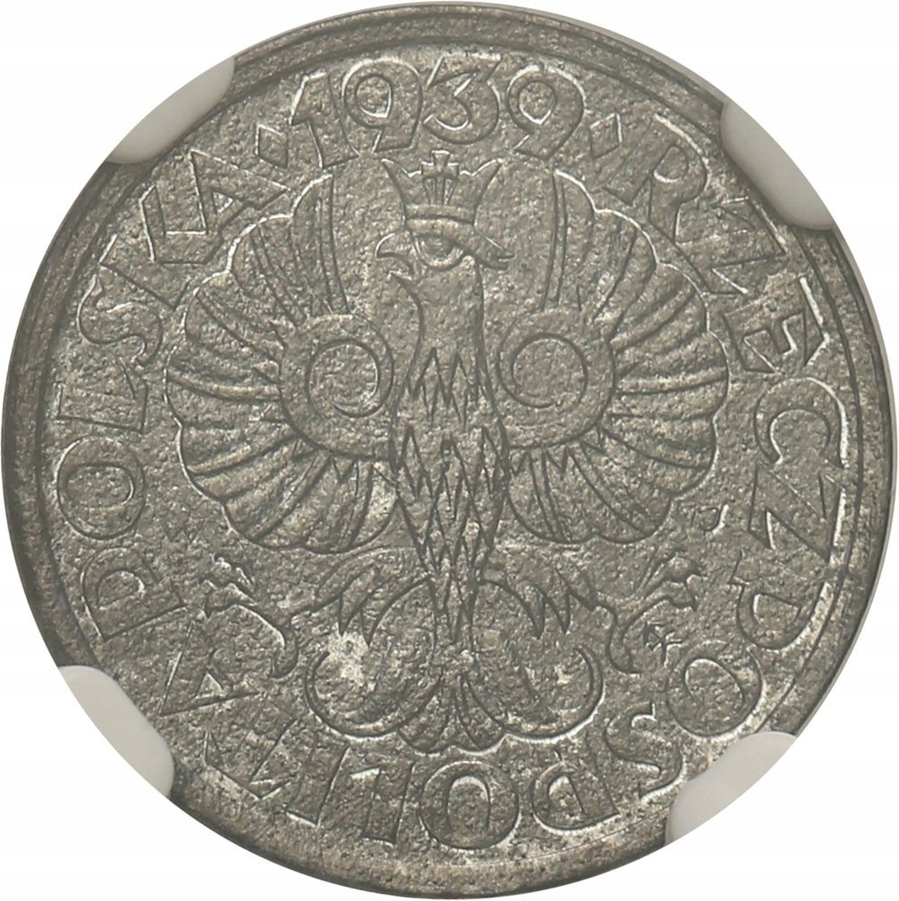 Generalna Gubernia 1 grosz 1939 cynk NGC MS62 | archiwum.niemczyk.pl