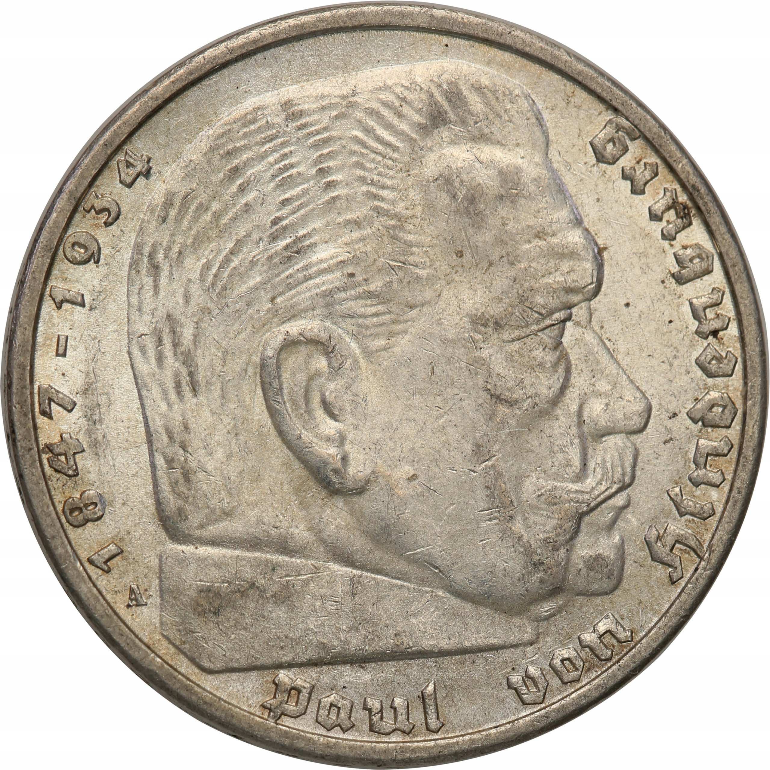 III Rzesza 5 Marek 1936 A Hindenburg st.1- | archiwum.niemczyk.pl