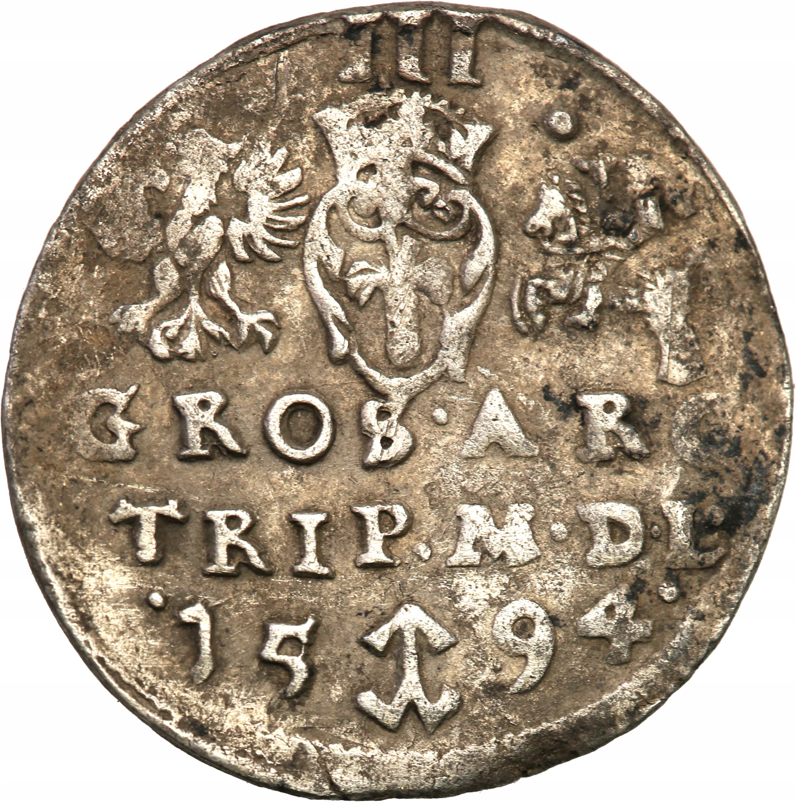Zygmunt III Waza trojak (3 grosze) 1594 Wilno st.3 | archiwum.niemczyk.pl