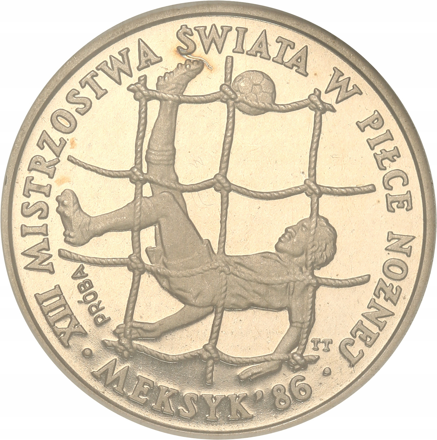 PRÓBA CuNi 200 zł 1985 MŚ piłka Meksyk GCN PR70 | archiwum.niemczyk.pl