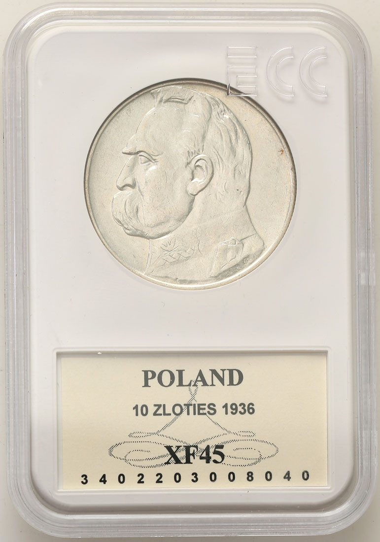 II RP. 10 złotych 1936 Piłsudski GCN XF45 | archiwum.niemczyk.pl