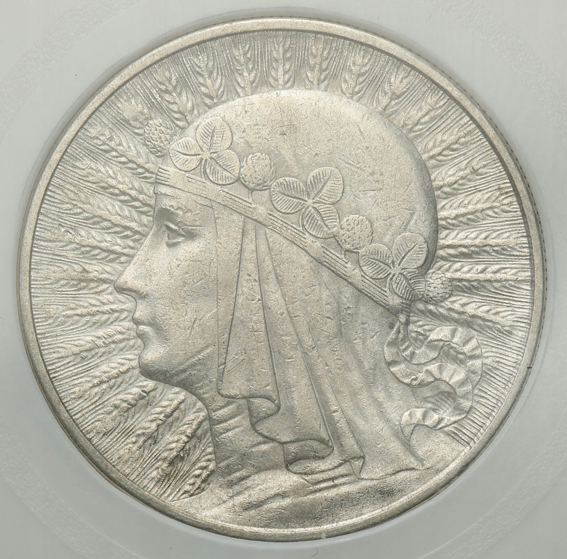 II RP. 10 złotych 1933 głowa kobiety st.3 | archiwum.niemczyk.pl