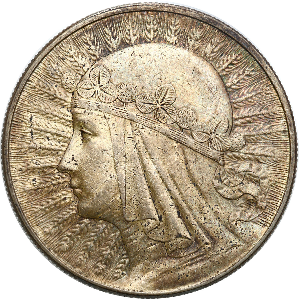 II RP. 10 złotych 1933 głowa kobiety | archiwum.niemczyk.pl