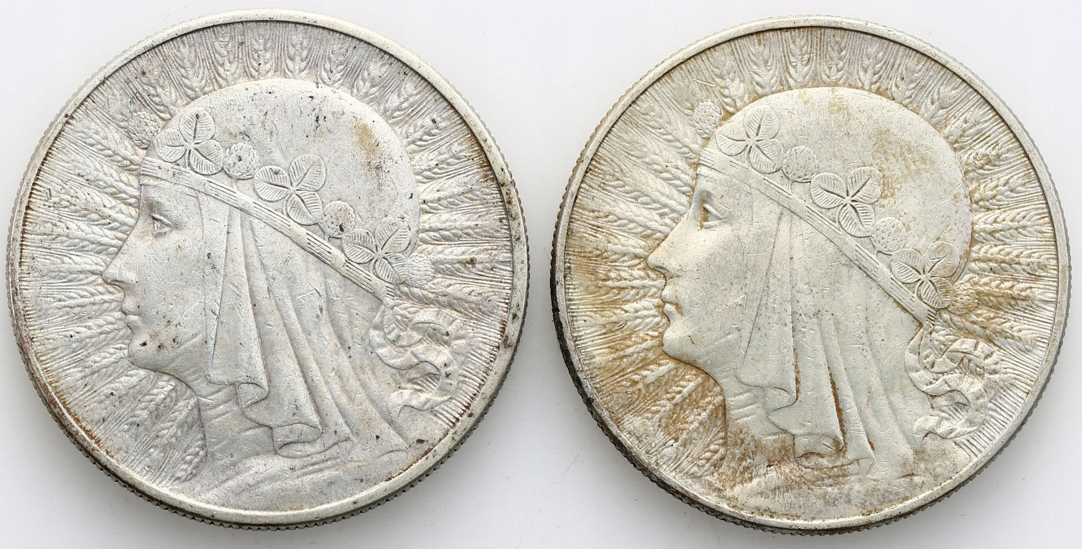 II RP. 10 złotych Głowa Kobiety 1933-1934 | archiwum.niemczyk.pl