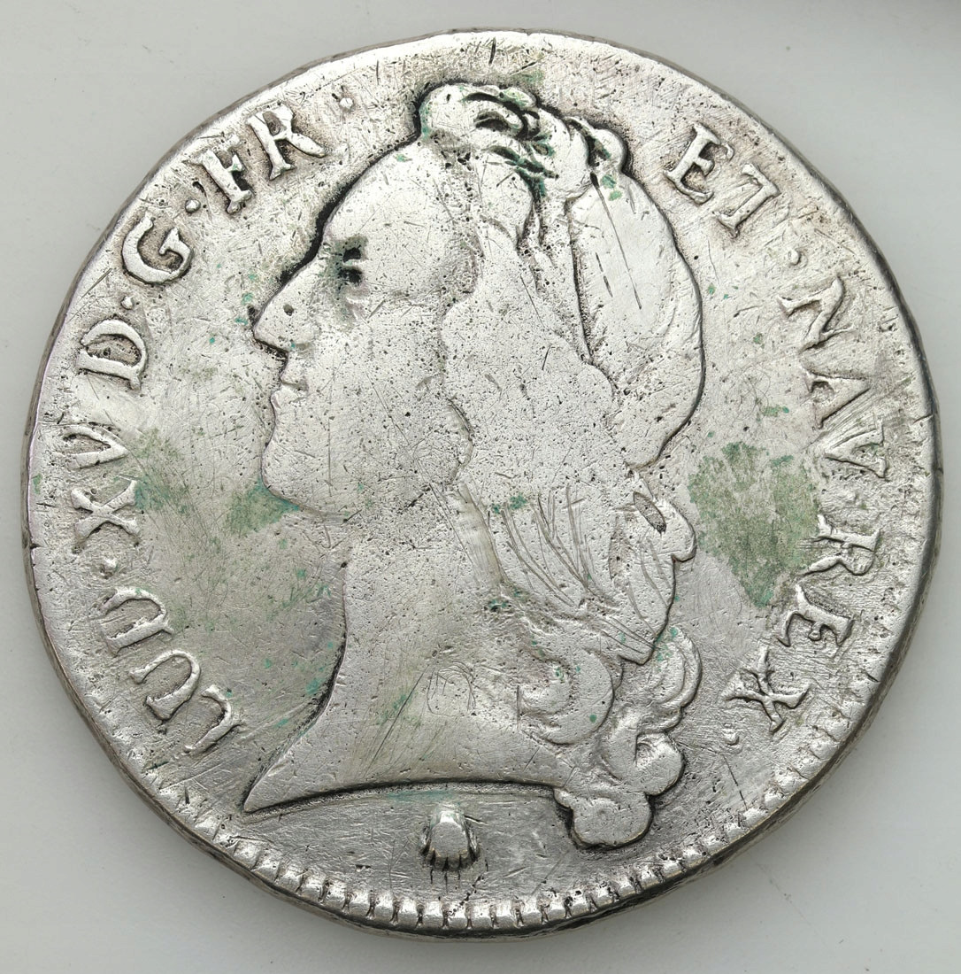 Francja. Ludwik XV, ECU 1743 – Srebro | archiwum.niemczyk.pl