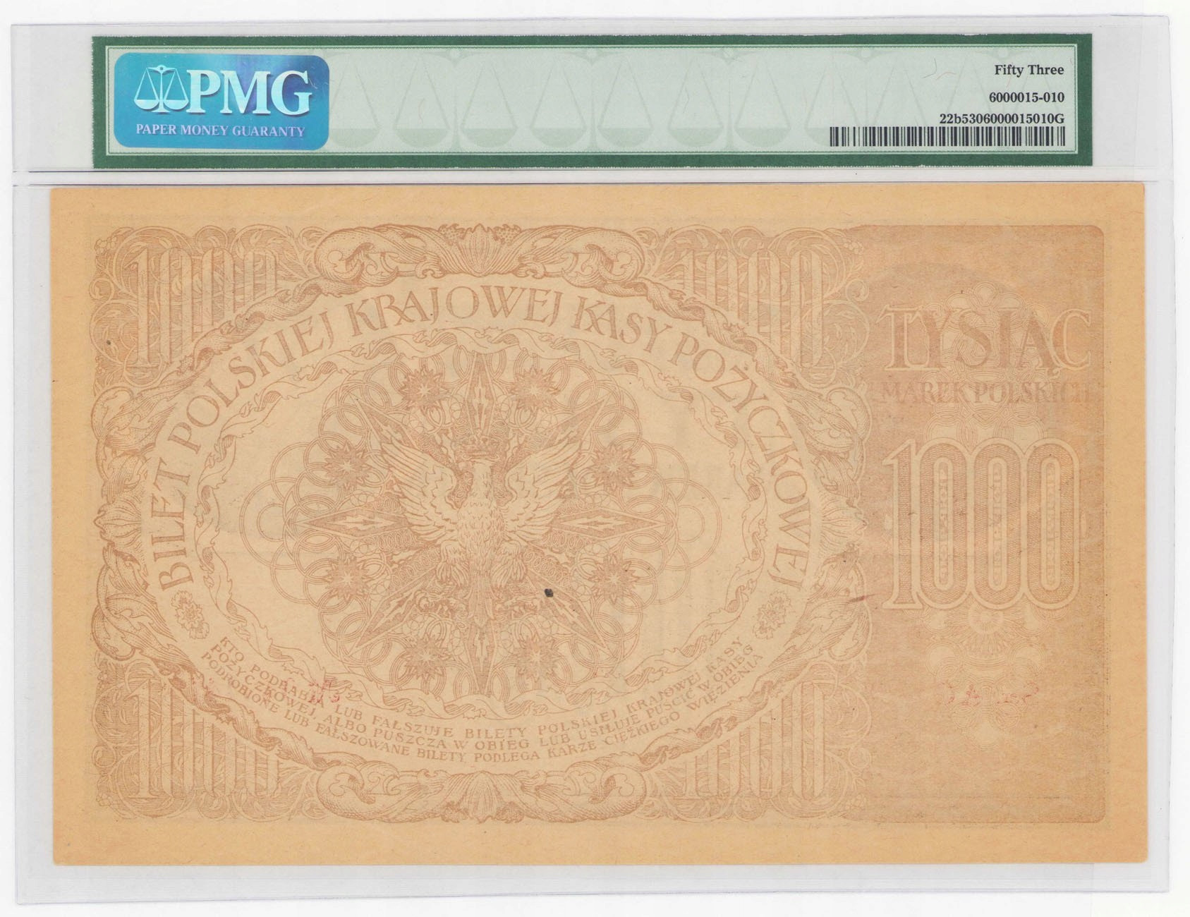 1.000 marek polskich 1919 seria AC, PMG 53 | archiwum.niemczyk.pl 1.000 marek polskich 1919 seria AC, PMG 53 | archiwum.niemczyk.pl