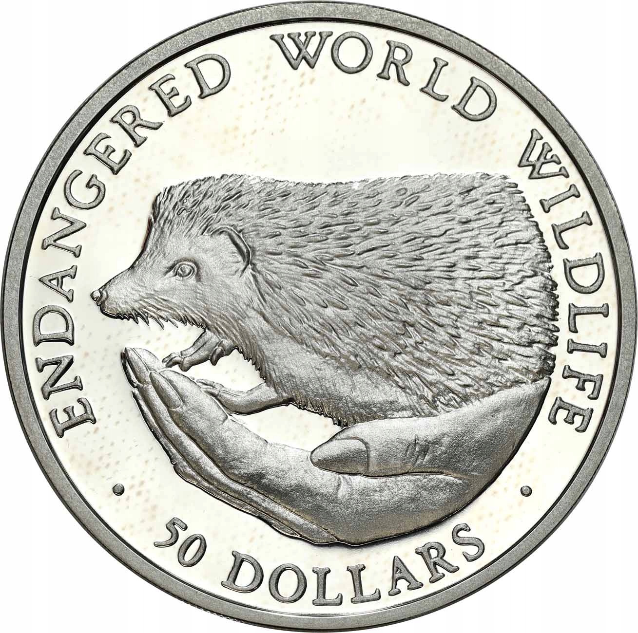 Wyspy Cooka 50 dolarów, 1990 - Jeź - SREBRO | archiwum.niemczyk.pl