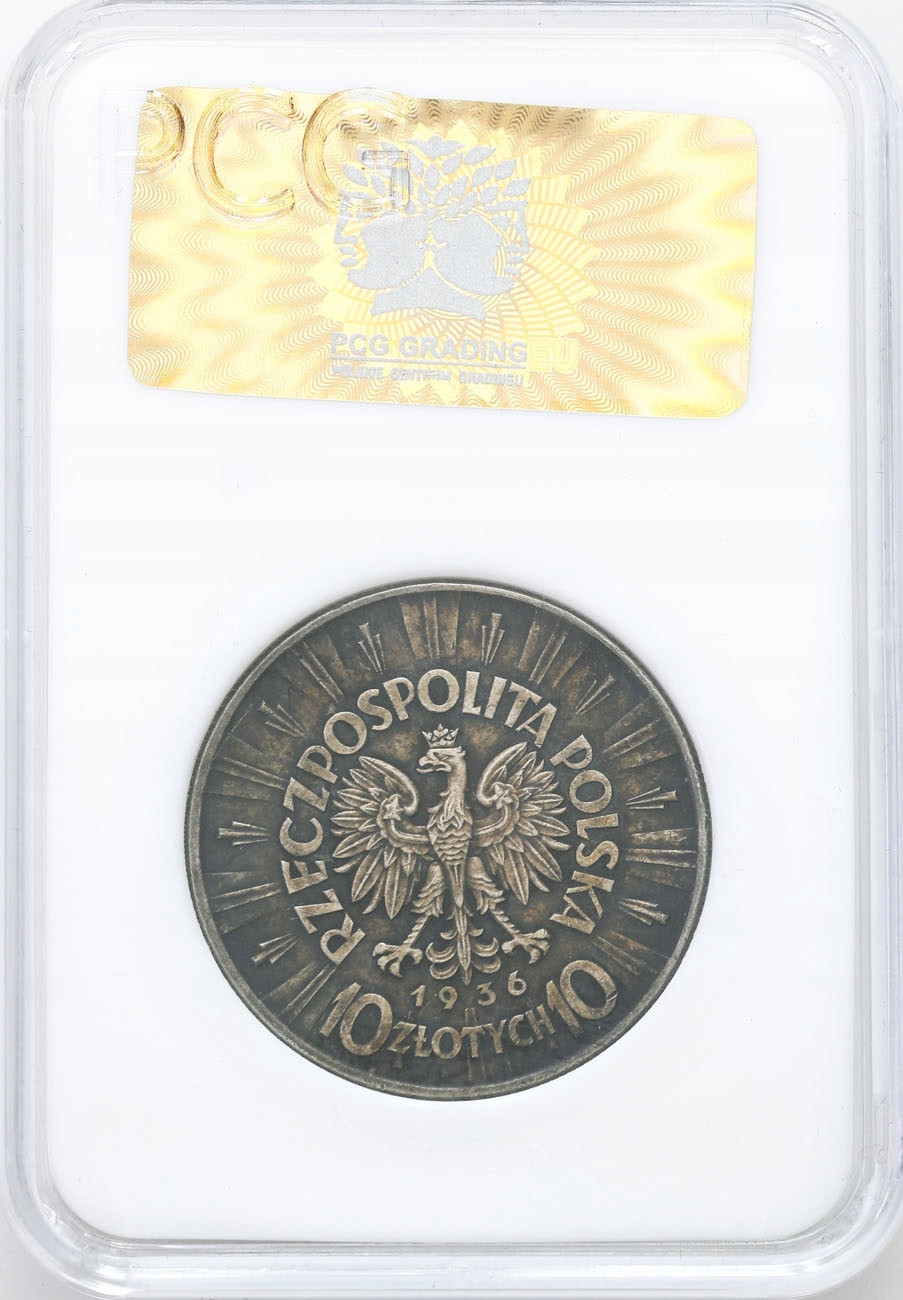 II RP. 10 złotych 1936 Piłsudski PCG MS68 | archiwum.niemczyk.pl