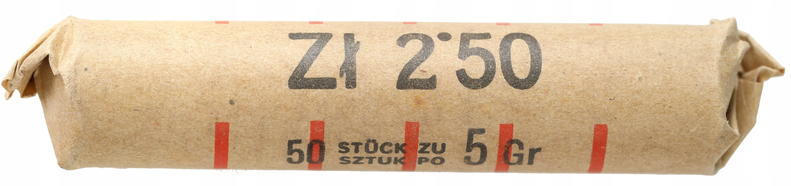 Generalna Gubernia. RULON BANKOWY 5 groszy 1939 - 50 sztuk – RZADKOŚĆ ...