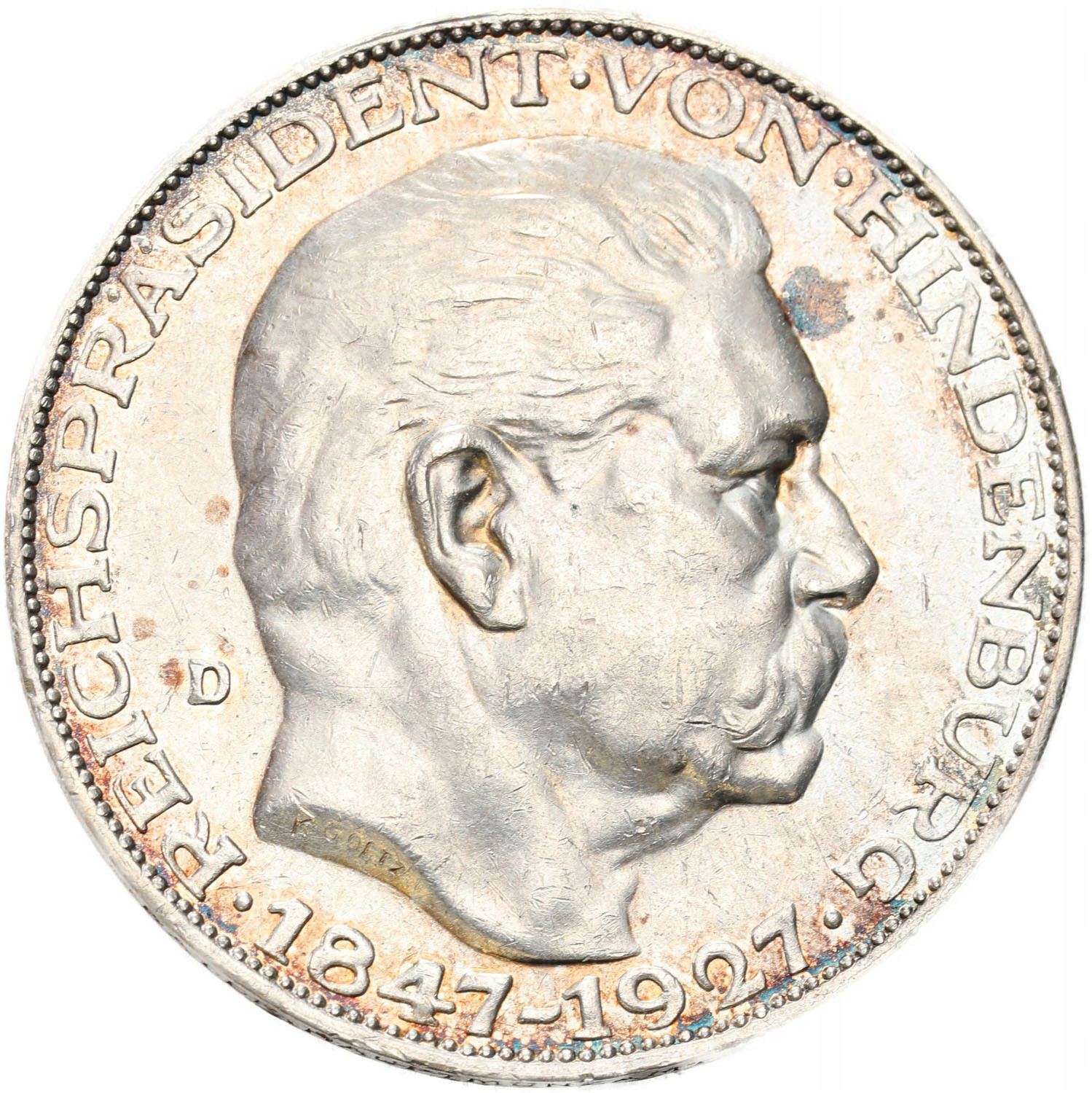 Niemcy, Weimar. Medal 1927 Hindenburg Goetz D, Hamburg | archiwum ...
