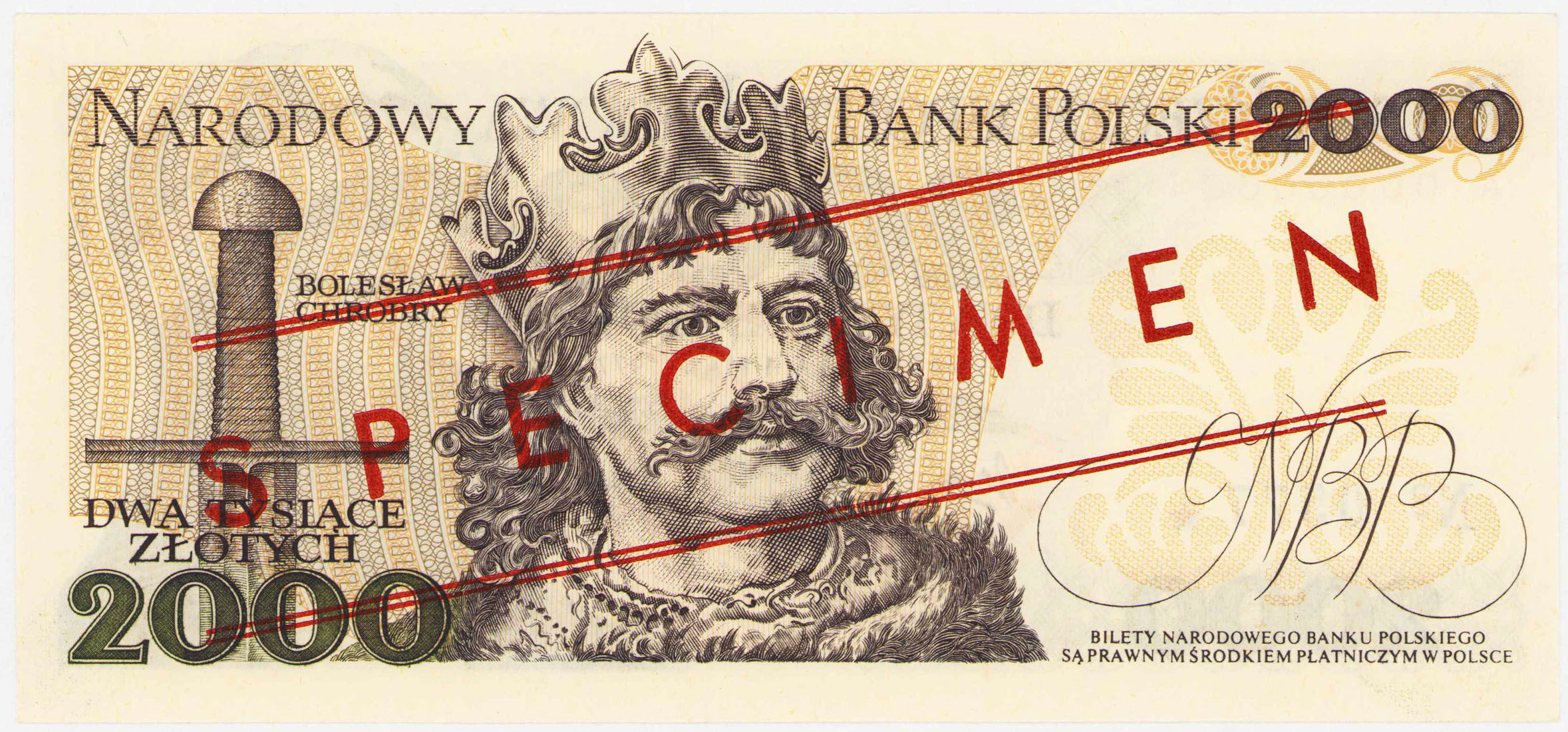 WZÓR / SPECIMEN. 2.000 złotych 1977 seria A | archiwum.niemczyk.pl