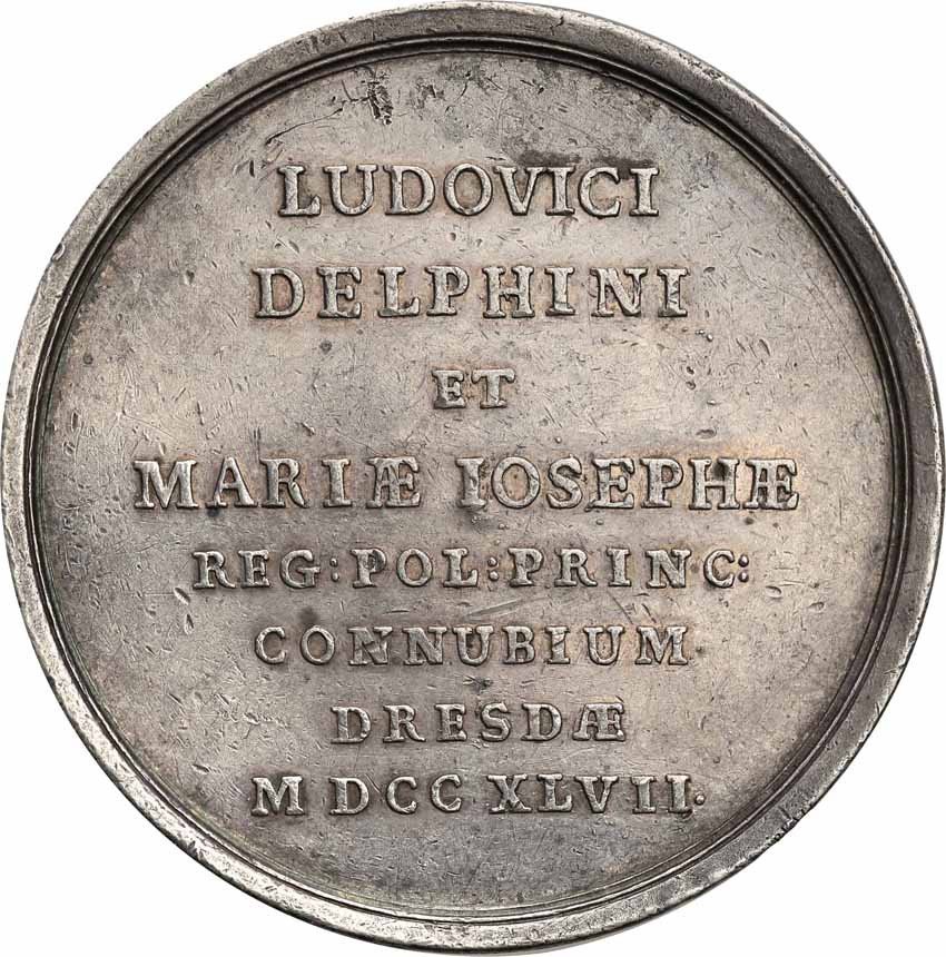 August III Sas. Medal ślubny 1747, Drezno | archiwum.niemczyk.pl