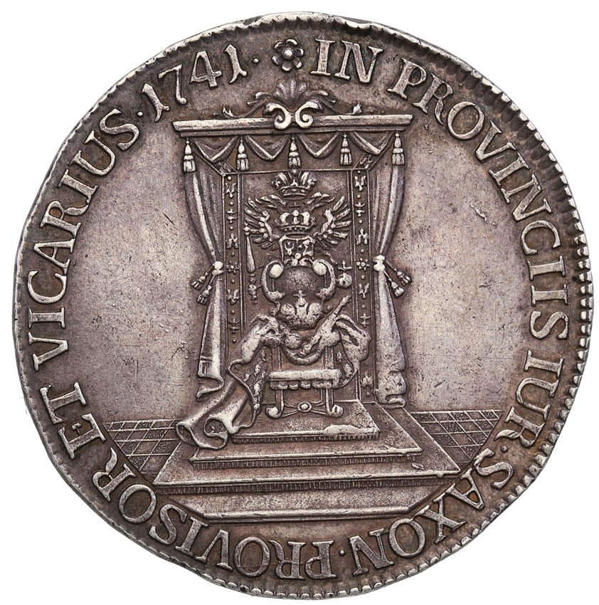 August III Sas. Półtalar wikariacki 1741, Drezno | archiwum.niemczyk.pl