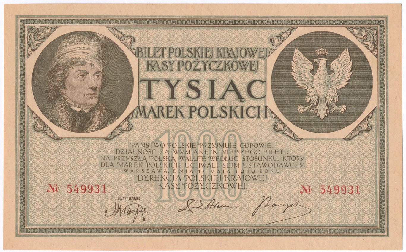 Banknot 5000 marek Polskich 1920 st. 1- (UNC-) | archiwum.niemczyk.pl