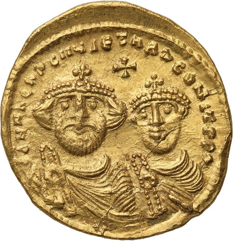 Bizancjum, Heraclius i Heraclius Constantinus. Solidus 616-625 ...
