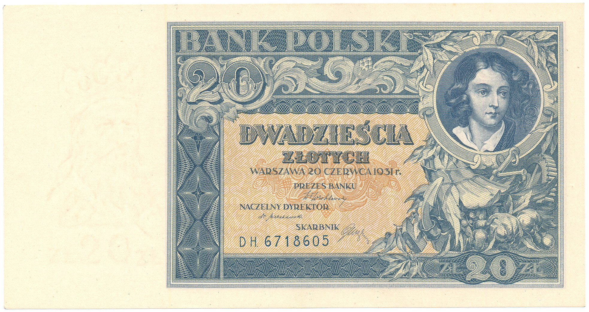 20 złotych 1931 seria DH | archiwum.niemczyk.pl