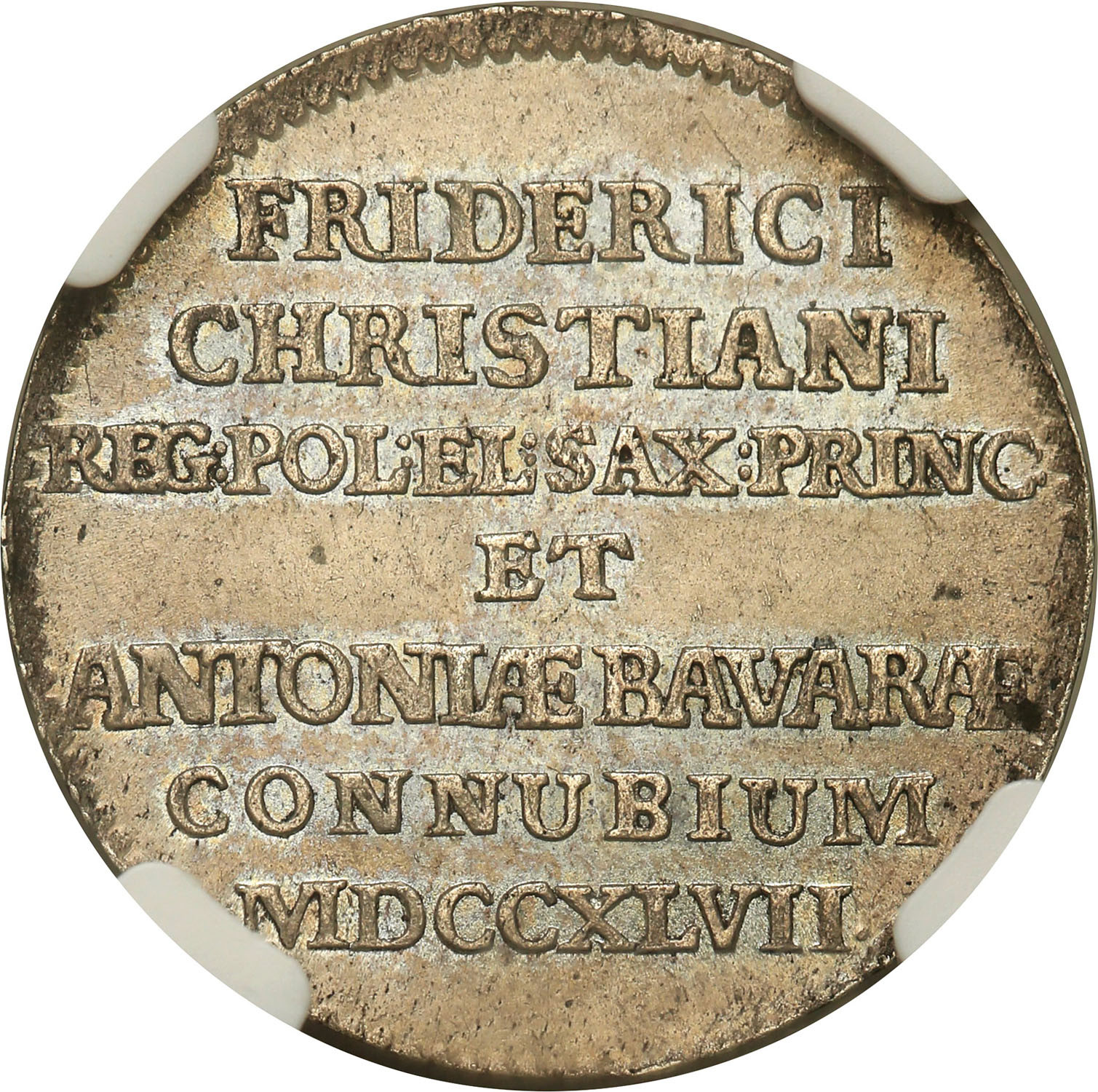 August III Sas. Dwugrosz zaślubinowy 1747, Drezno NGC (MAX) - PIĘKNY ...