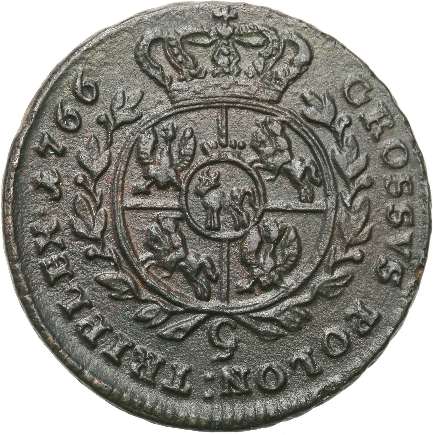 Stanisław August Poniatowski. Trojak (3 grosze) 1766 - pisane G ...