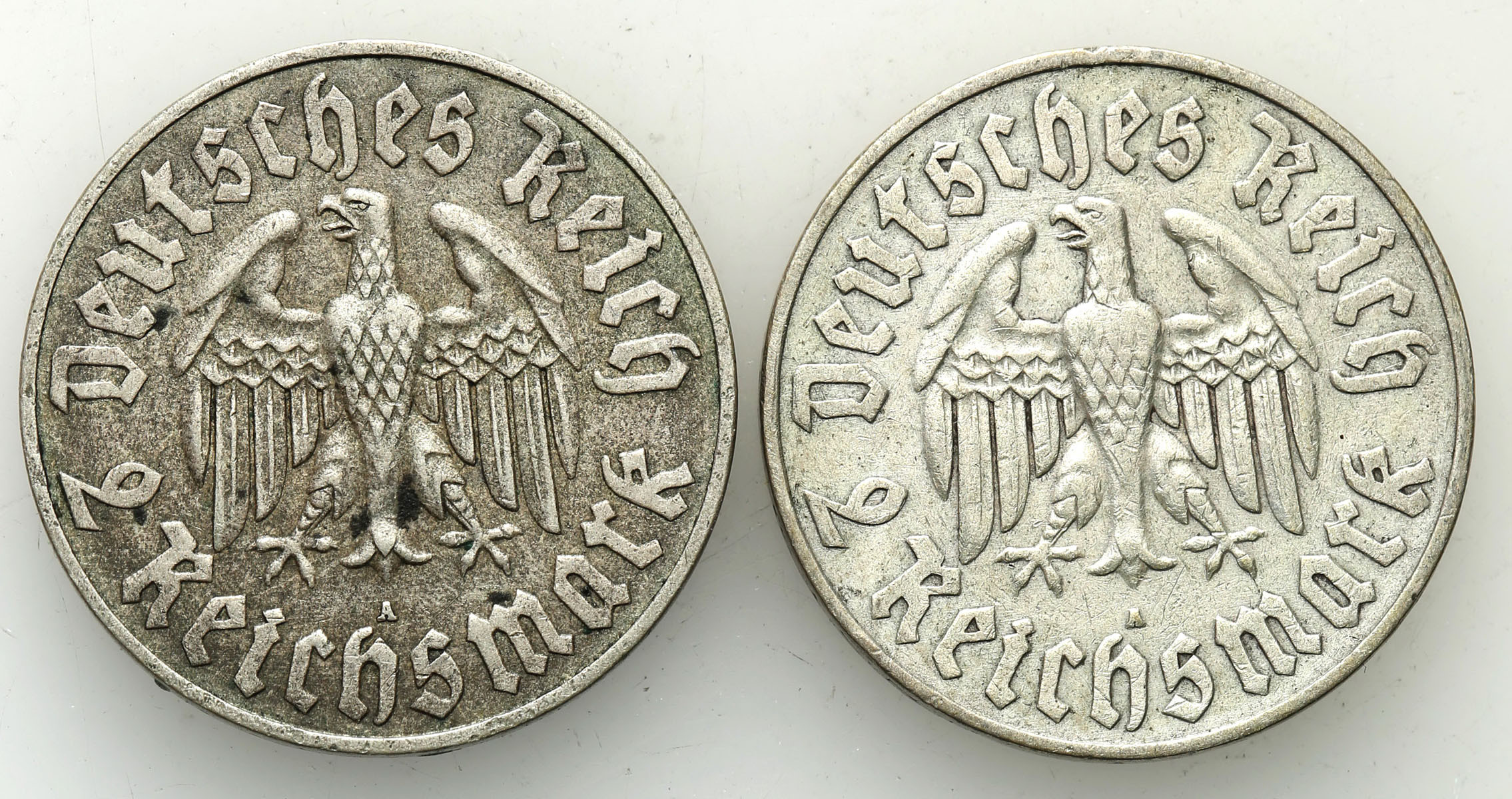 Niemcy, III Rzesza. 2 marki 1933 A, Berlin - Luther - 2 szt ...