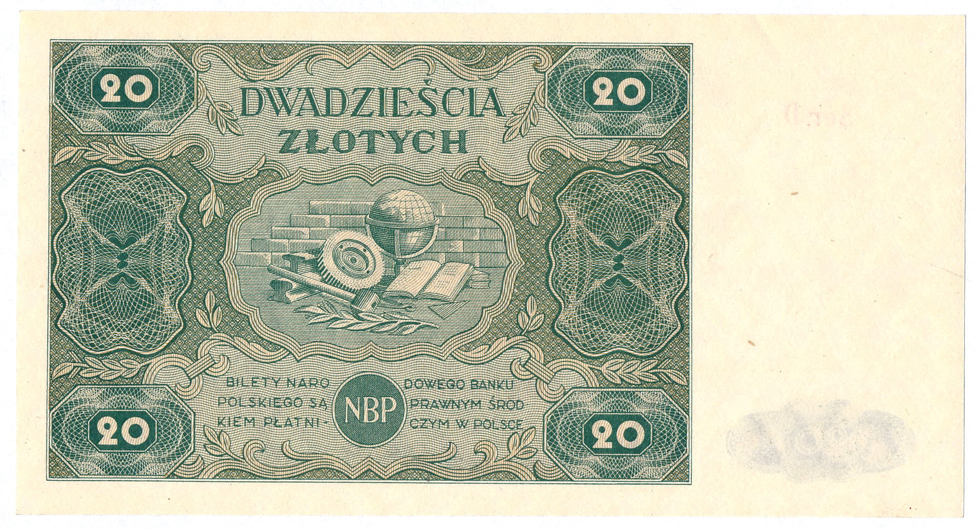 20 złotych 1947 seria D - PIĘKNE | archiwum.niemczyk.pl