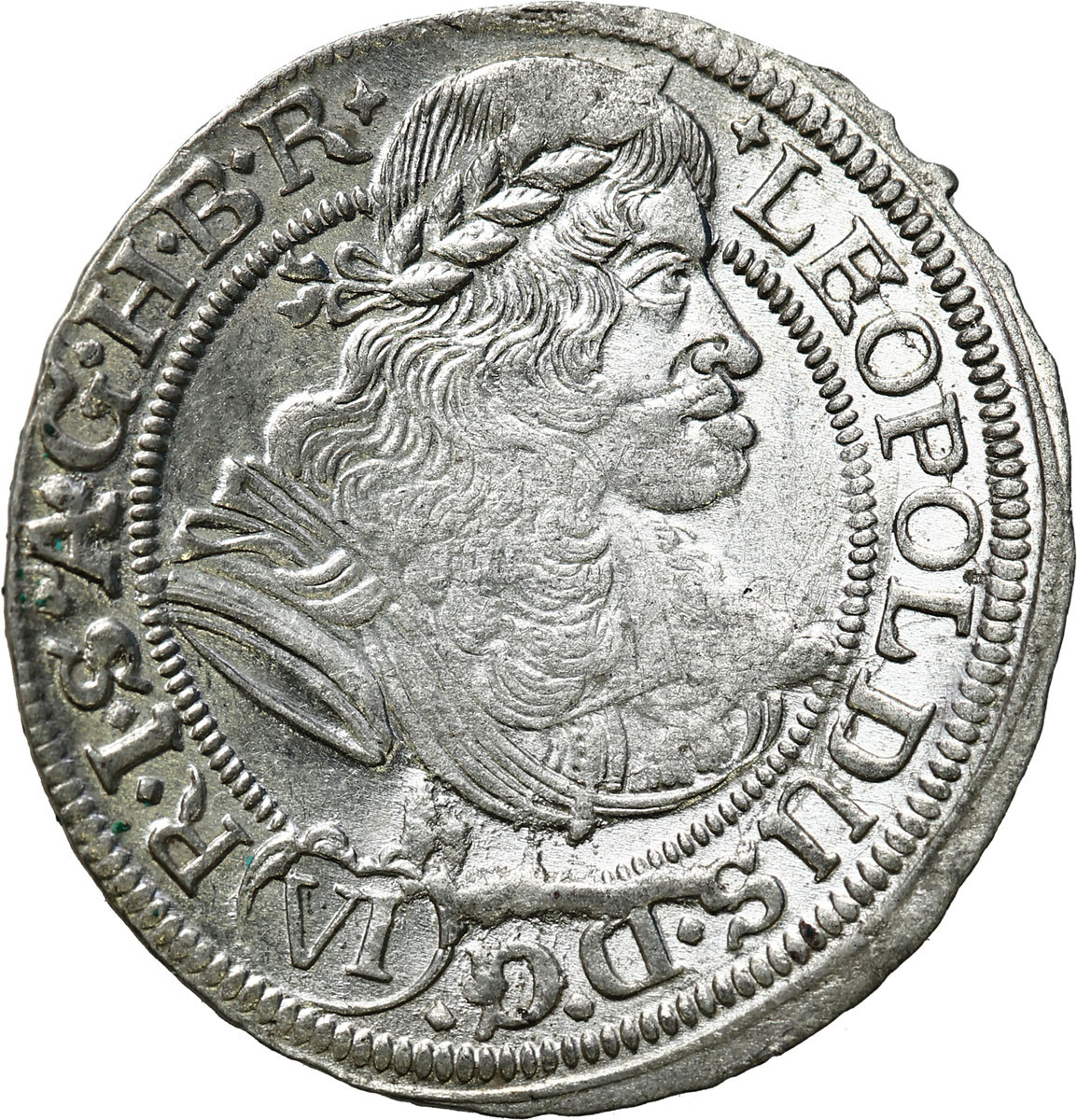 Śląsk, Śląsk. Leopold I (1658-1705). 6 krajcarów 1673 SHS, Wrocław ...