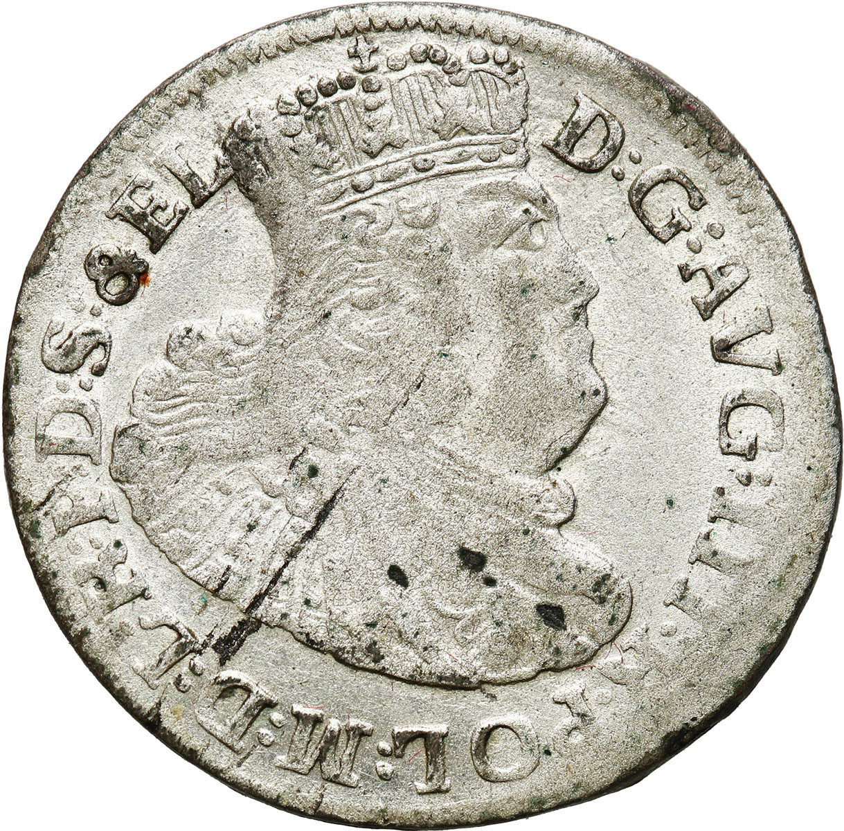 August III Sas. Szóstak (6 groszy) 1763, Gdańsk | archiwum.niemczyk.pl