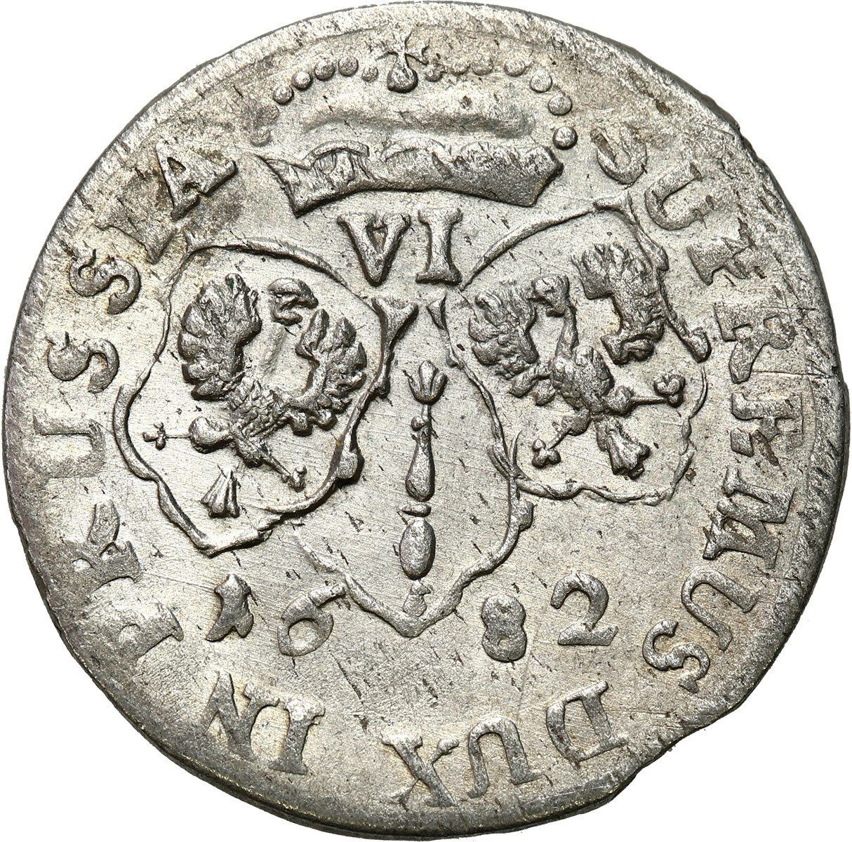 Niemcy, Brandenburgia-Prusy. Fryderyk Wilhelm (1640-1688). Szóstak 1682 ...