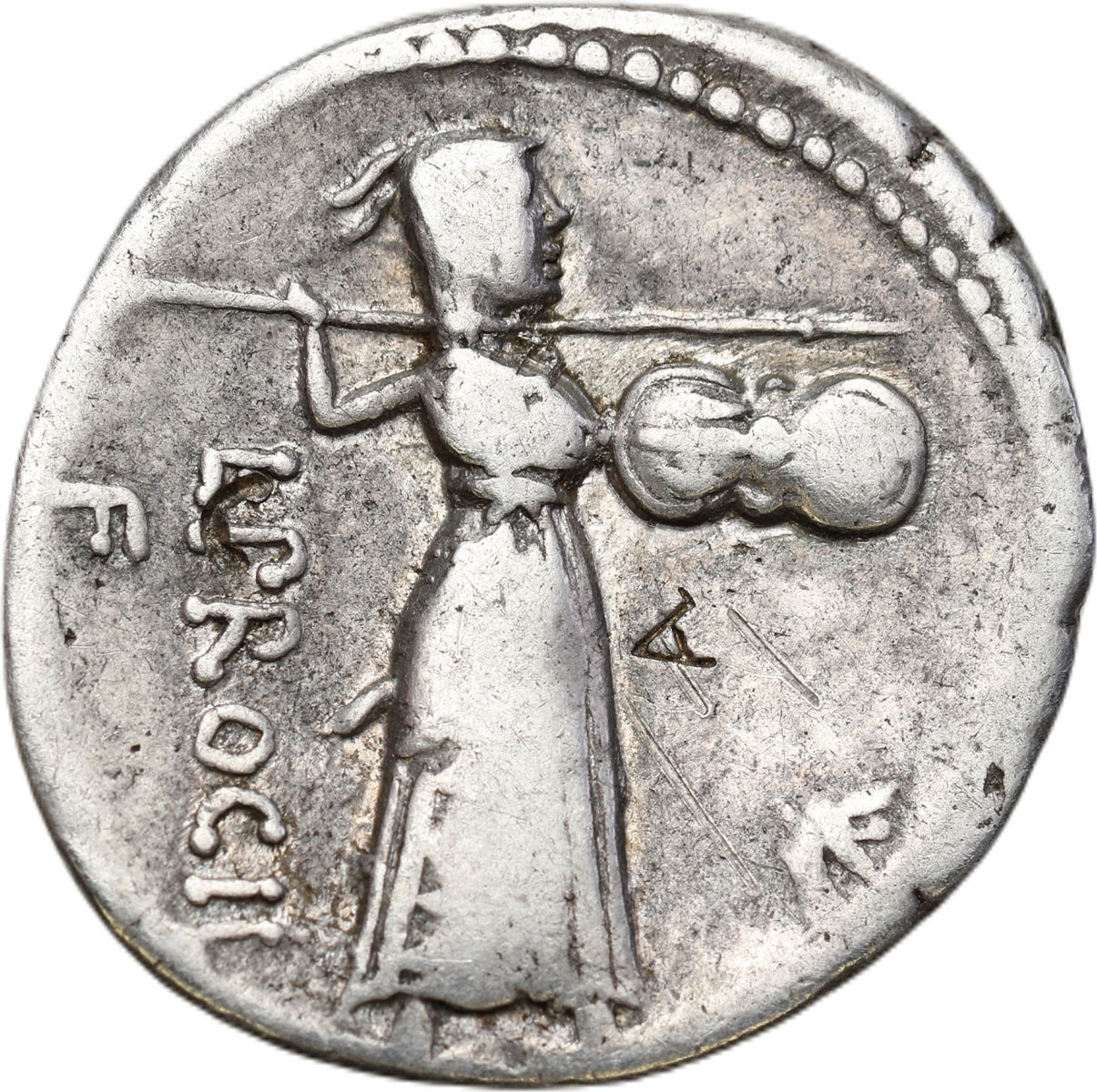 Republika Rzymska, L. Procilius 80 p. n. e. Denar 80 p. n. e., Rzym ...