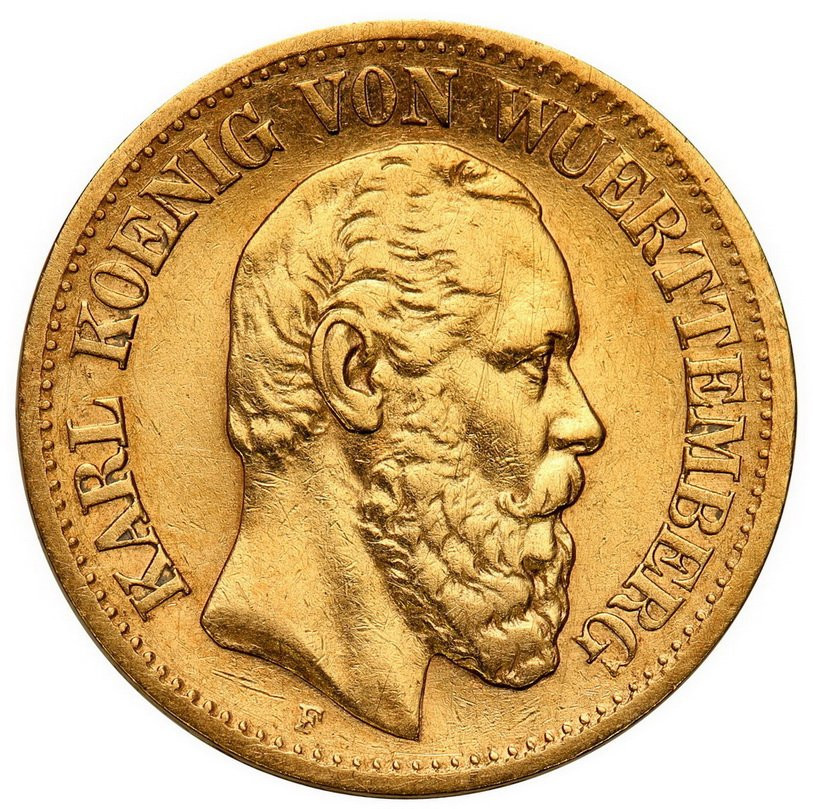 Niemcy. Wurttemberg. Karl 10 marek 1881 F , Wirtembergia | archiwum ...