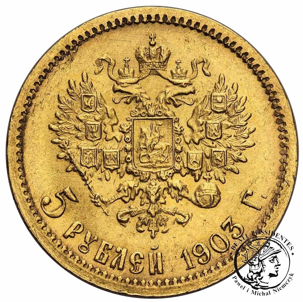 Rosja Mikołaj II 5 Rubli 1903 st.1 | archiwum.niemczyk.pl