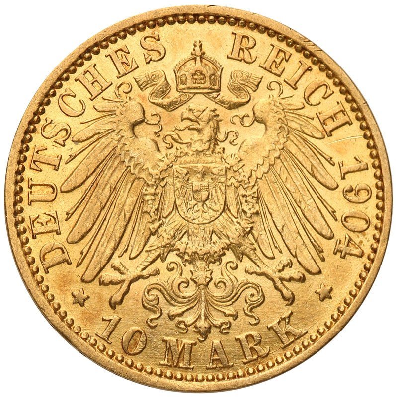 Niemcy Prusy 10 Marek 1904 A Wilhelm II st.1 | archiwum.niemczyk.pl