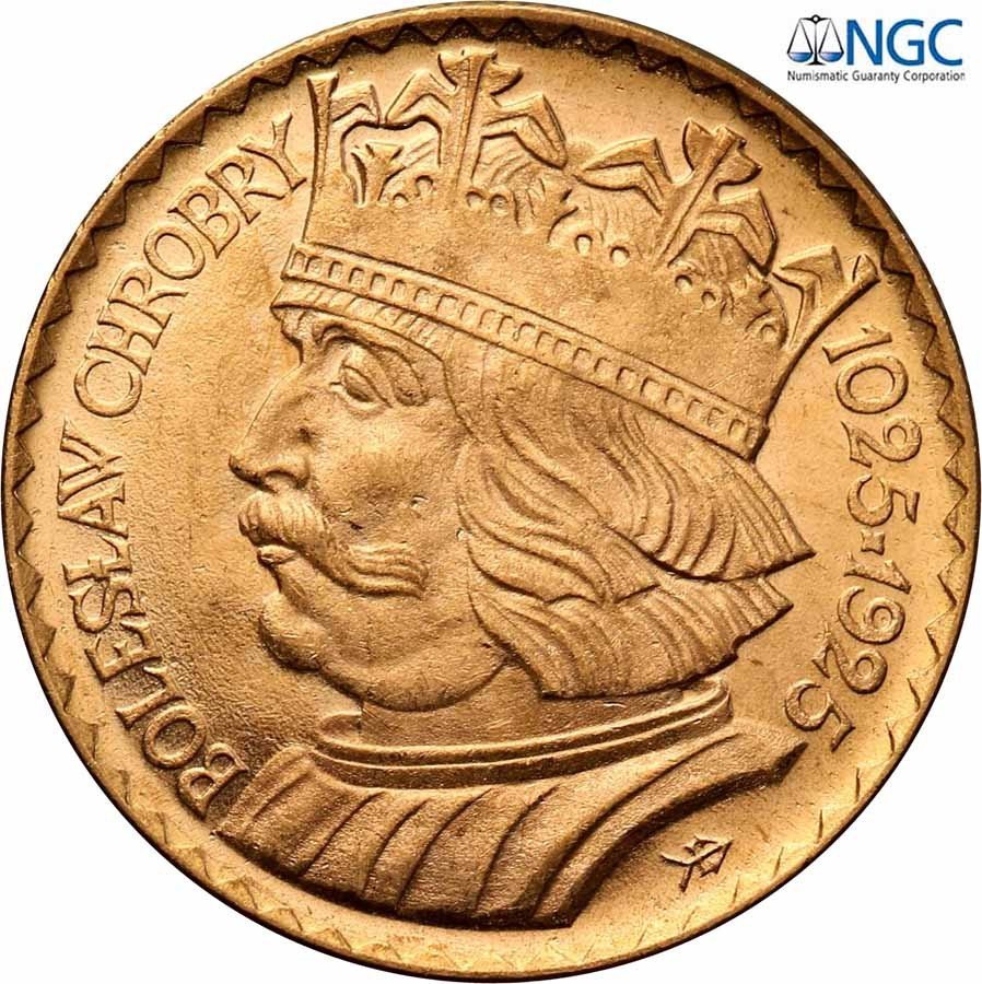 10 złotych 1925 Bolesław Chrobry NGC MS64 | archiwum.niemczyk.pl