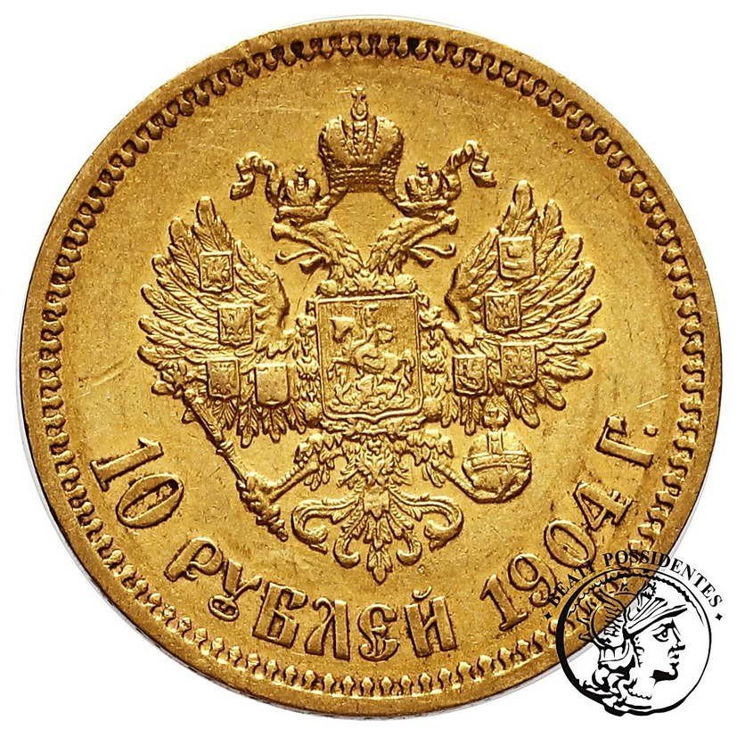Rosja Mikołaj II 10 Rubli 1904 st.3 | archiwum.niemczyk.pl